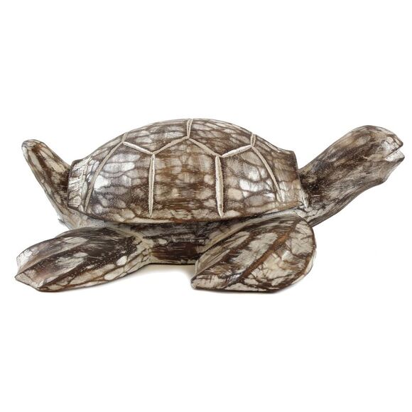Beachcombers | Accents | Sea Turtle Lidded Trinket Box Carved Wood 225 ...